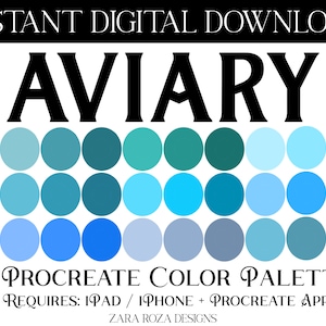 20 Procreate Color Palette Bundle Pack - VOL. 40 Set - Goth Retro ...