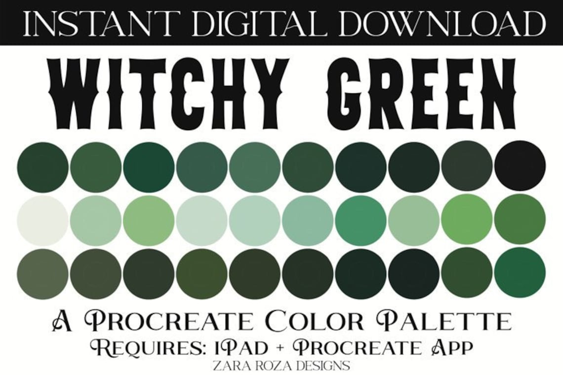 20 Procreate Color Palette Bundle Pack VOL. 35 Set Goth Retro Vintage ...