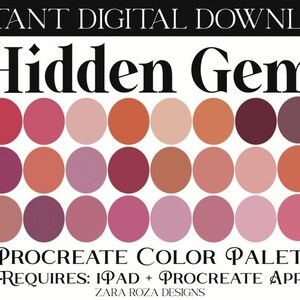 20 Procreate Color Palette Bundle Pack - VOL. 33 Set - Goth Retro ...