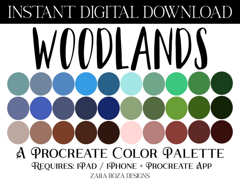 20 Procreate Color Palette Bundle Pack VOL. 39 Set, Digital Art, Goth ...