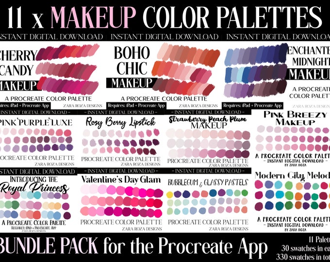 20 Procreate Color Palette Bundle Pack - VOL. 4 Set - Retro Vintage ...