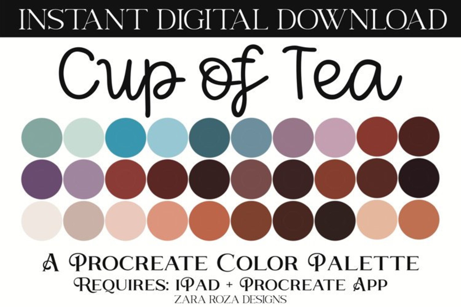 20 Procreate Color Palette Bundle Pack - VOL. 35 Set - Goth Retro ...