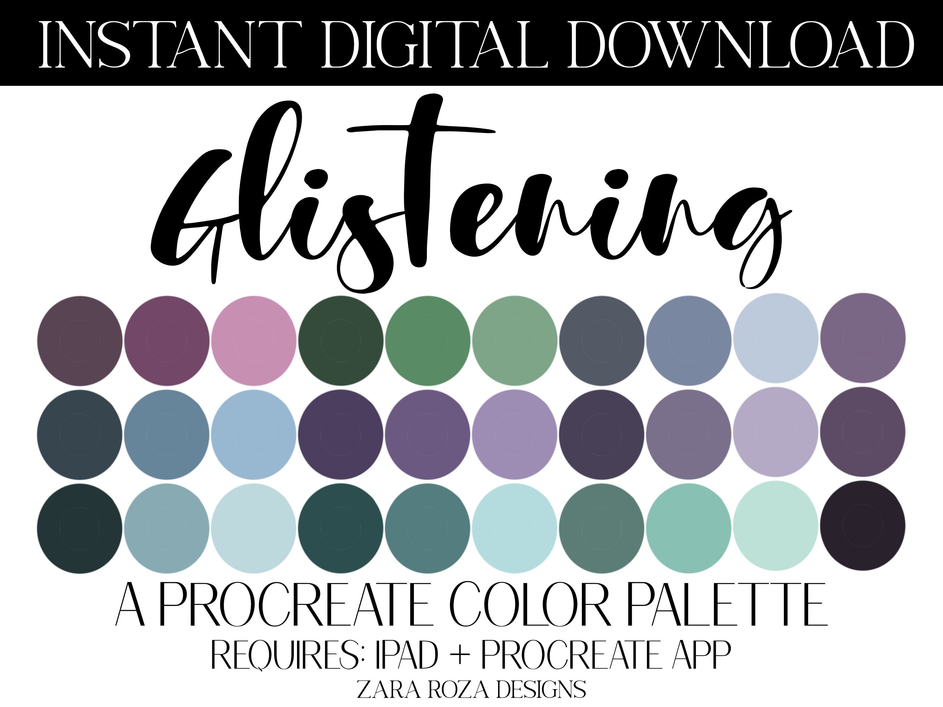 20 Procreate Color Palette Bundle Pack - VOL. 4 Set - Retro Vintage ...
