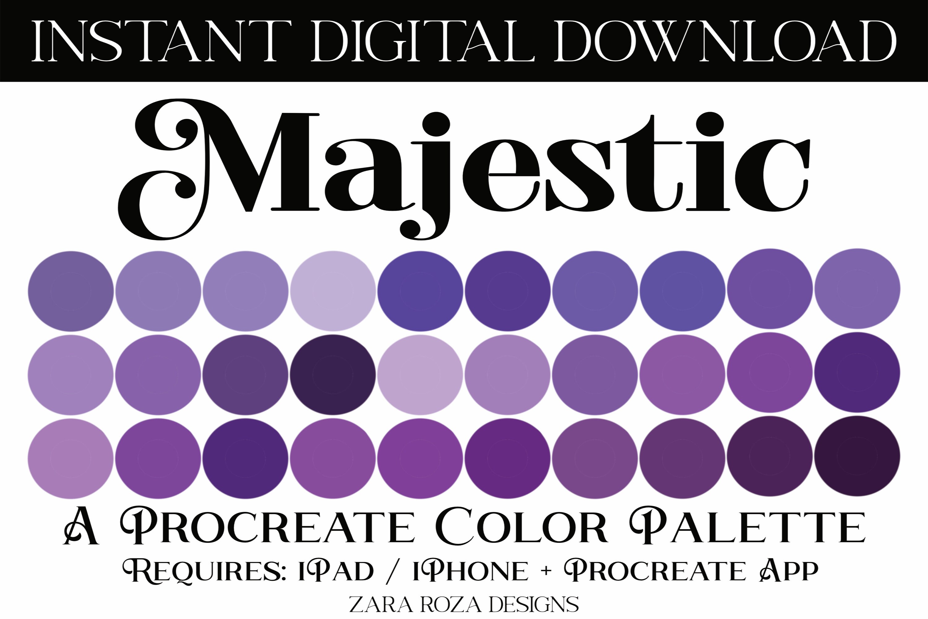 20 Procreate Color Palette Bundle Pack - VOL. 32 Set - Retro Vintage ...