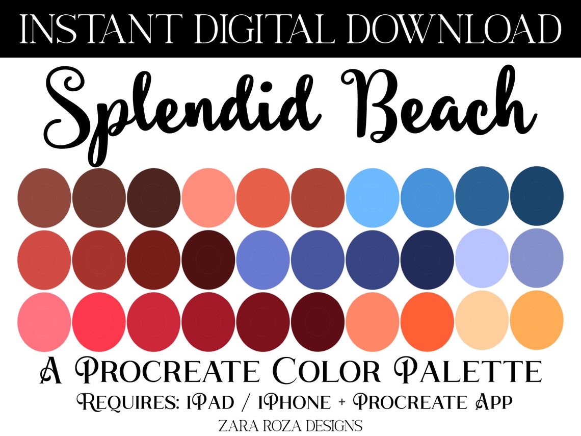 20 Procreate Color Palette Bundle Pack VOL. 37 Set Goth Retro Vintage ...