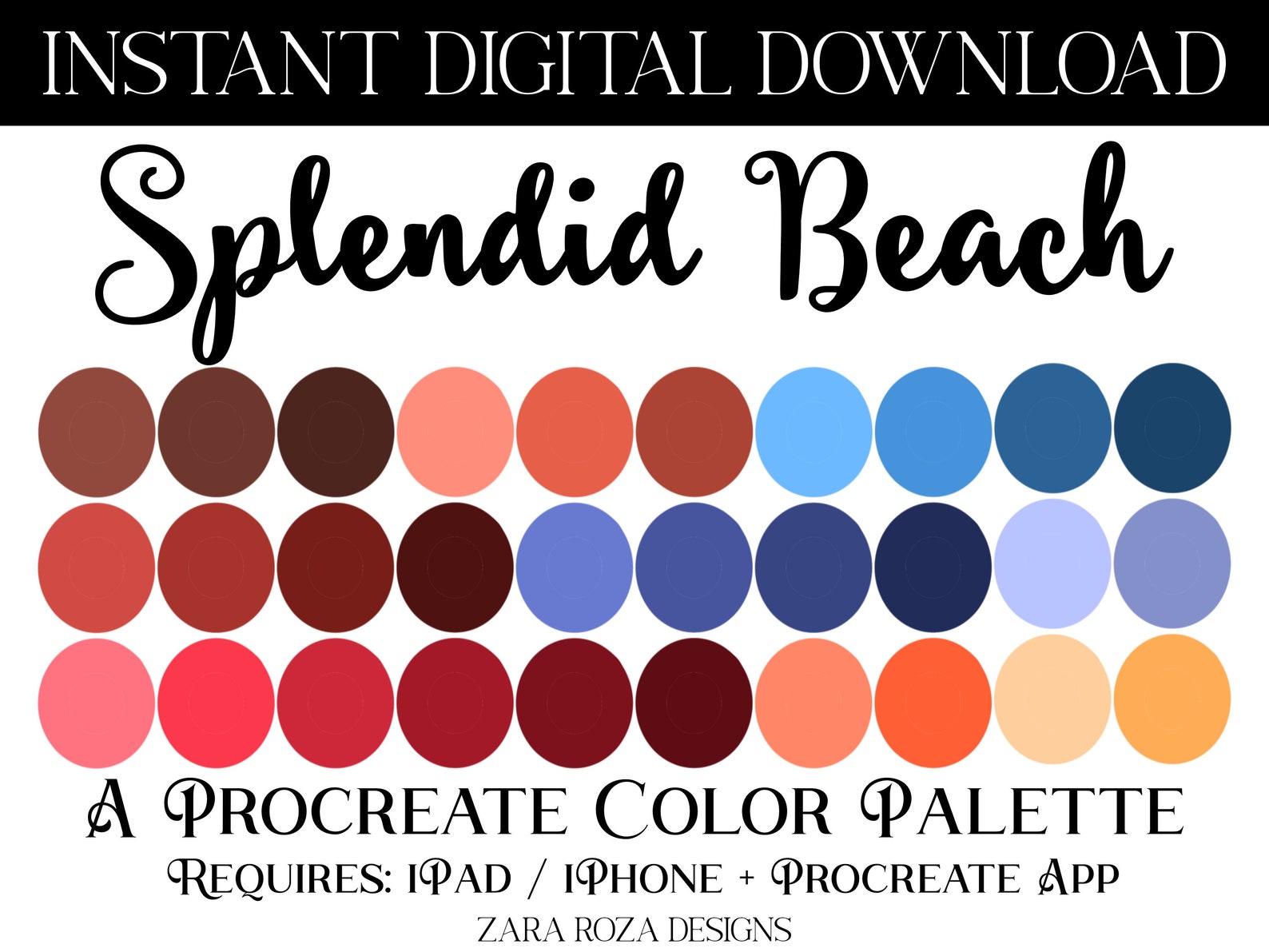 20 Procreate Color Palette Bundle Pack VOL. 37 Set Goth Retro Vintage ...