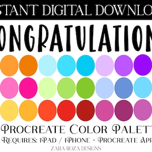 20 Procreate Color Palette Bundle Pack - VOL. 41 Set - Goth Retro ...
