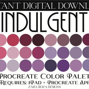 20 Procreate Color Palette Bundle Pack - VOL. 34 Set - Goth Retro ...