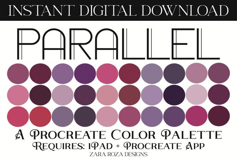 20 Procreate Color Palette Bundle Pack - VOL. 33 Set - Goth Retro ...