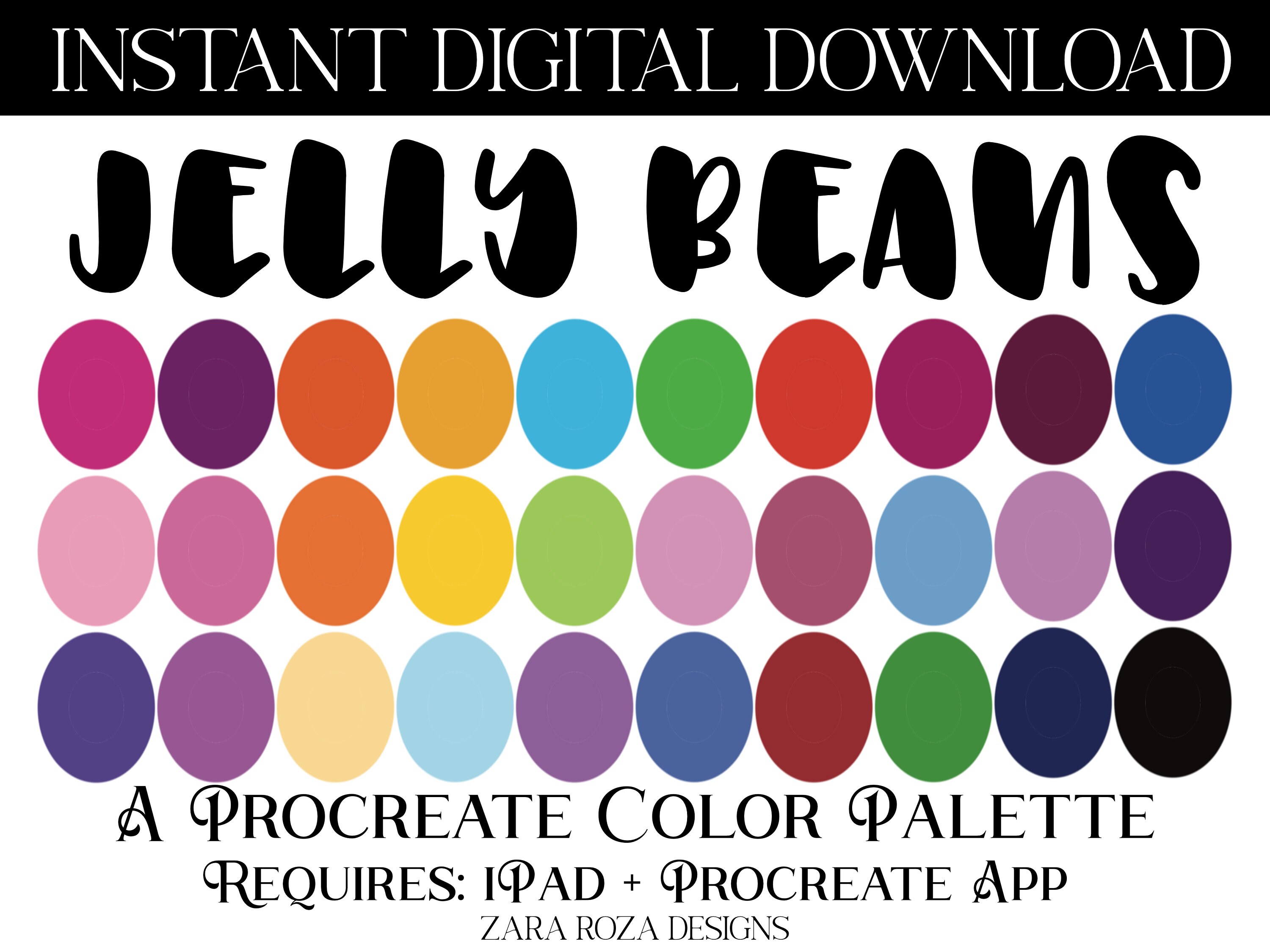 20 Procreate Color Palette Bundle Pack - VOL. 4 Set - Retro Vintage ...