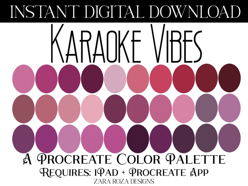 20 Procreate Color Palette Bundle Pack - VOL. 6 Set - Goth Retro ...