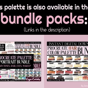 Some Blonde Hair Colors - Procreate Color Palette: Character Face ...