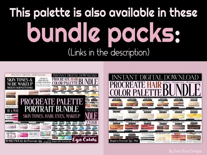 Some Blonde Hair Colors Procreate Color Palette: Character Face ...