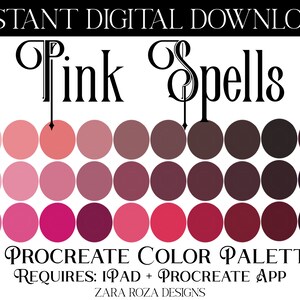 20 Procreate Color Palette Bundle Pack - VOL. 3 Set, Goth Retro Vintage ...