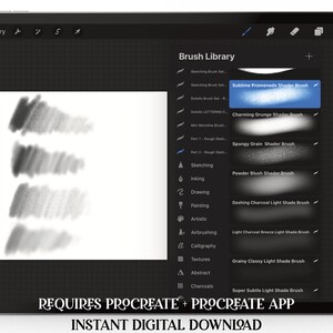 Procreate Rough Sketch Brush Set - 21 Sketching Brushes, Bundle Pack, Portrait Drawing ...