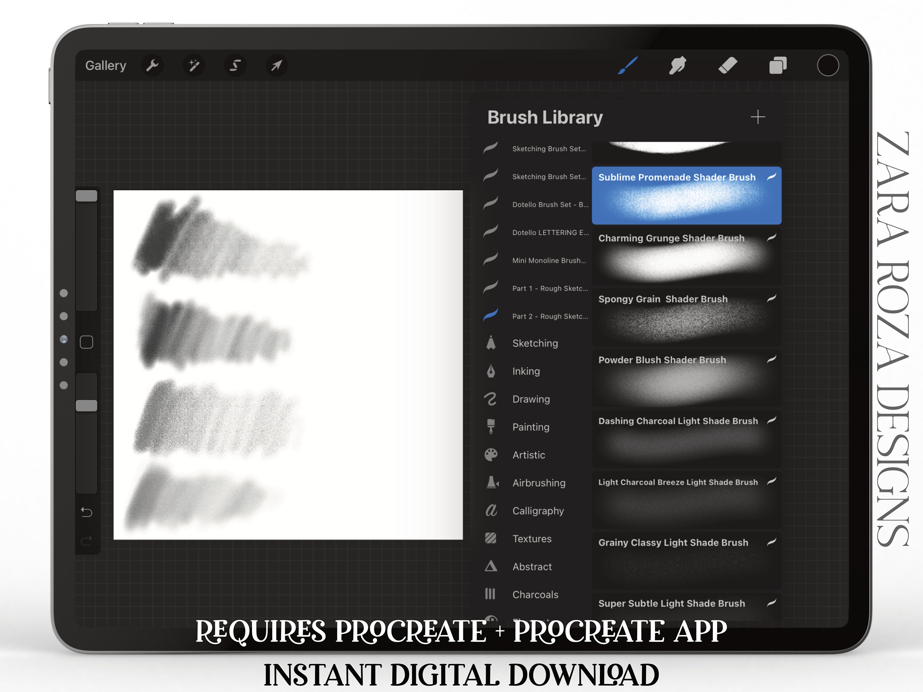 Procreate Rough Sketch Brush Set 21 Sketching Brushes, Bundle Pack ...