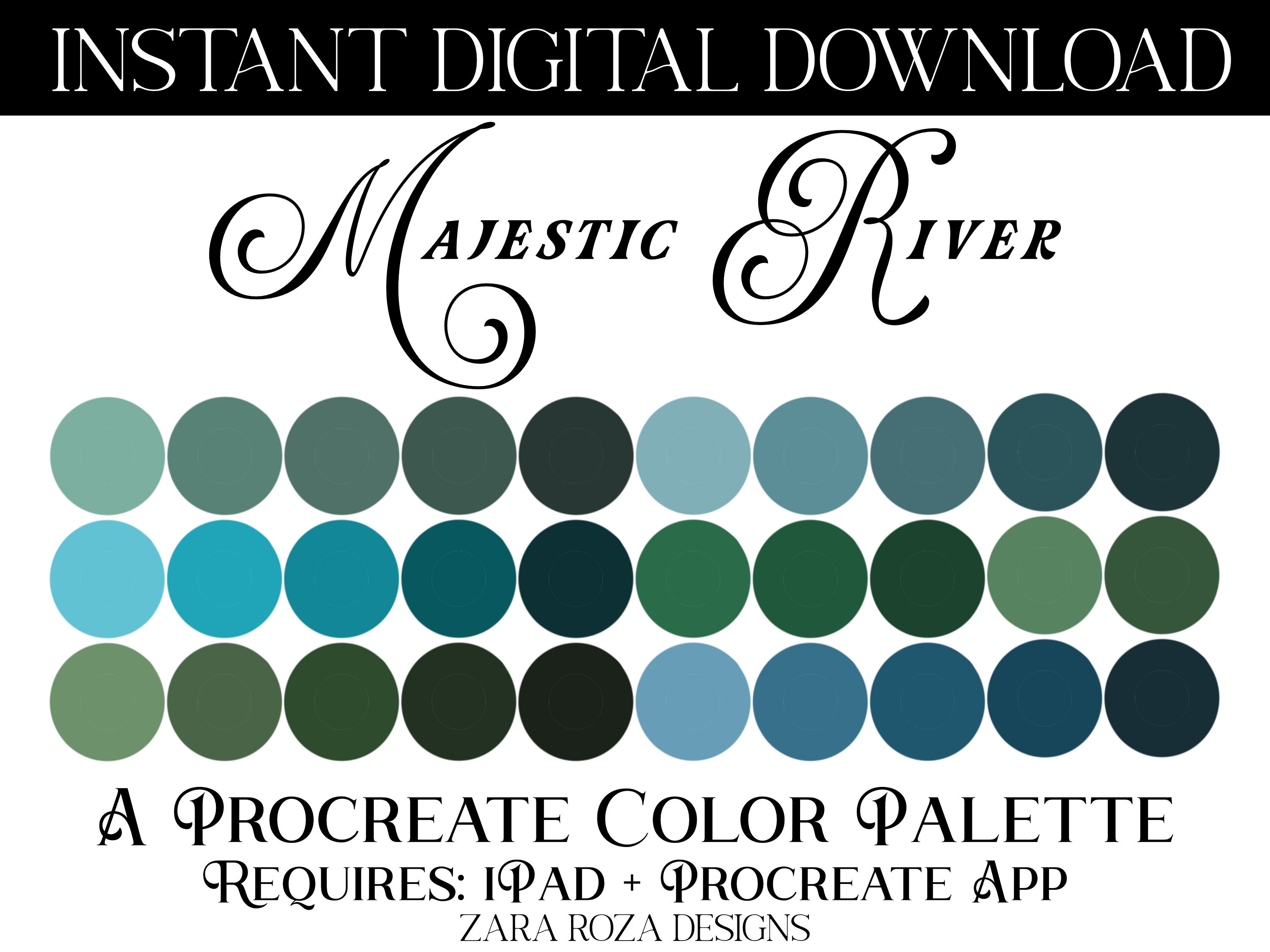 20 Procreate Color Palette Bundle Pack - VOL. 4 Set - Retro Vintage ...