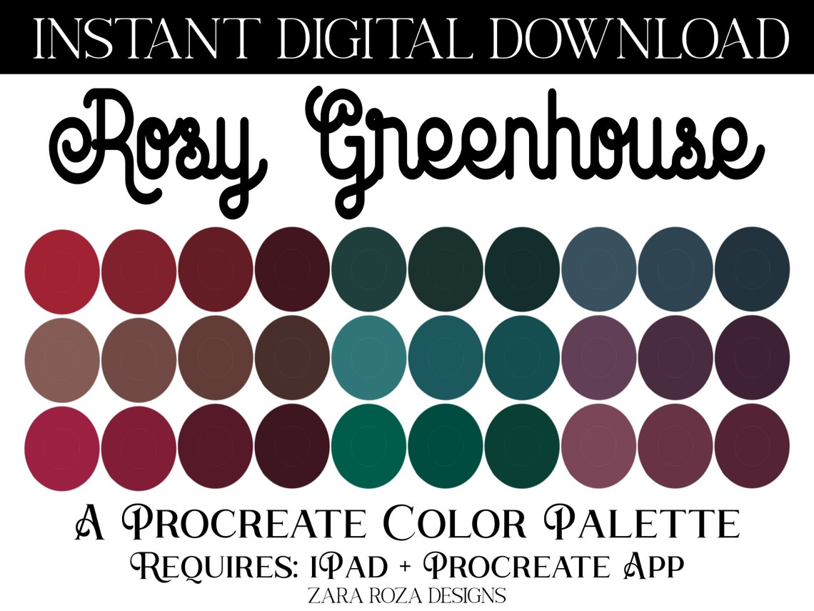 20 Procreate Color Palette Bundle Pack VOL. 4 Set Retro Vintage ...