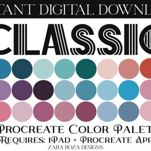20 Procreate Color Palette Bundle Pack - VOL. 36 Set - Goth Retro ...