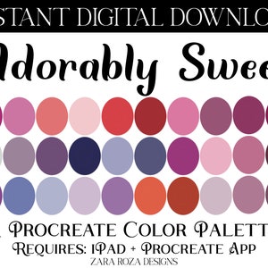20 Procreate Color Palette Bundle Pack - VOL. 12 Set: 20 Palettes With ...