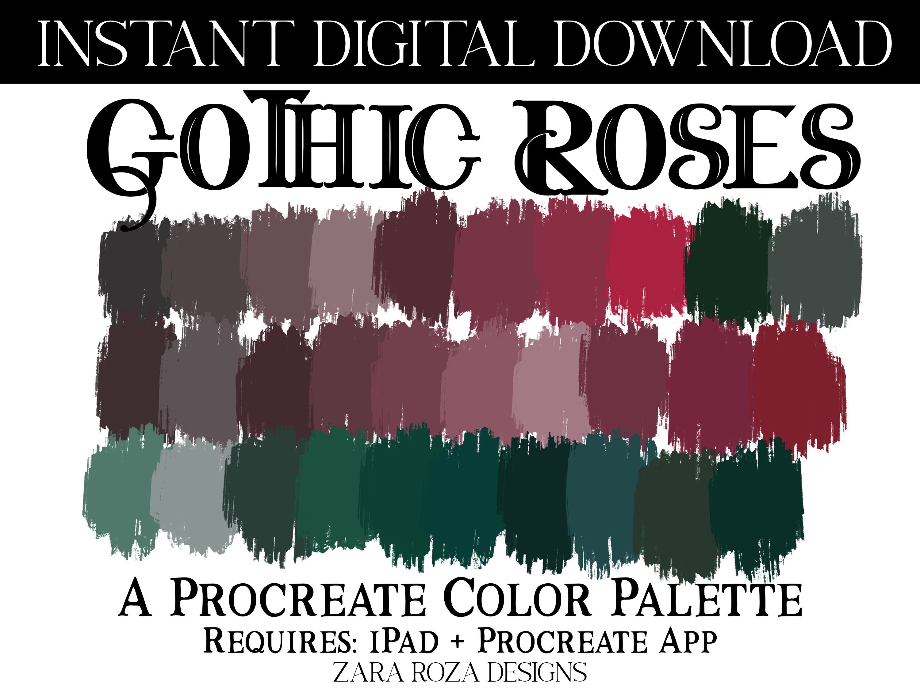Goth color palette store