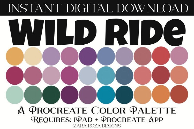 20 Procreate Color Palette Bundle Pack VOL. 30 Set Retro Vintage ...