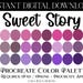 Sweet Story Procreate Color Palette - Purple Pink Retro Vintage Makeup ...