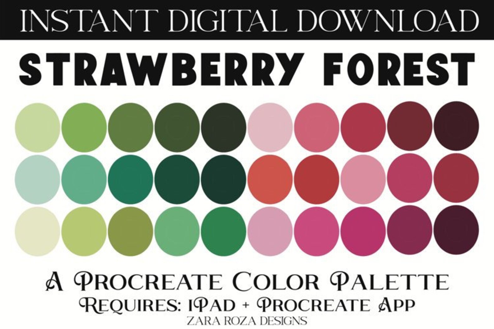 20 Procreate Color Palette Bundle Pack - VOL. 35 Set - Goth Retro ...