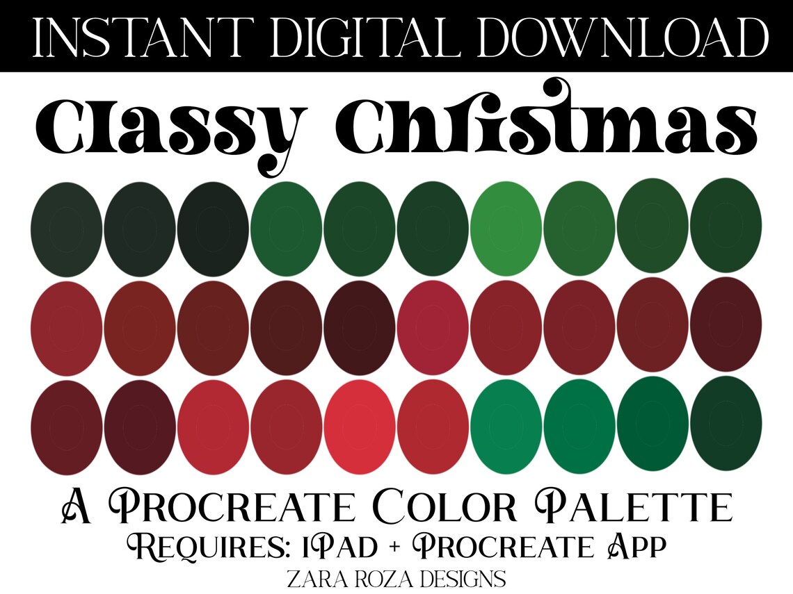 20 Procreate Color Palette Bundle Pack VOL. 3 Set, Goth Retro Vintage ...