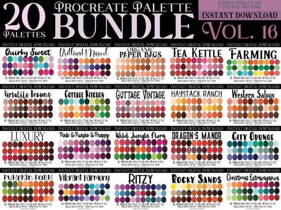 20 Procreate Color Palette Bundle Pack VOL. 16 Set Goth - Etsy Australia