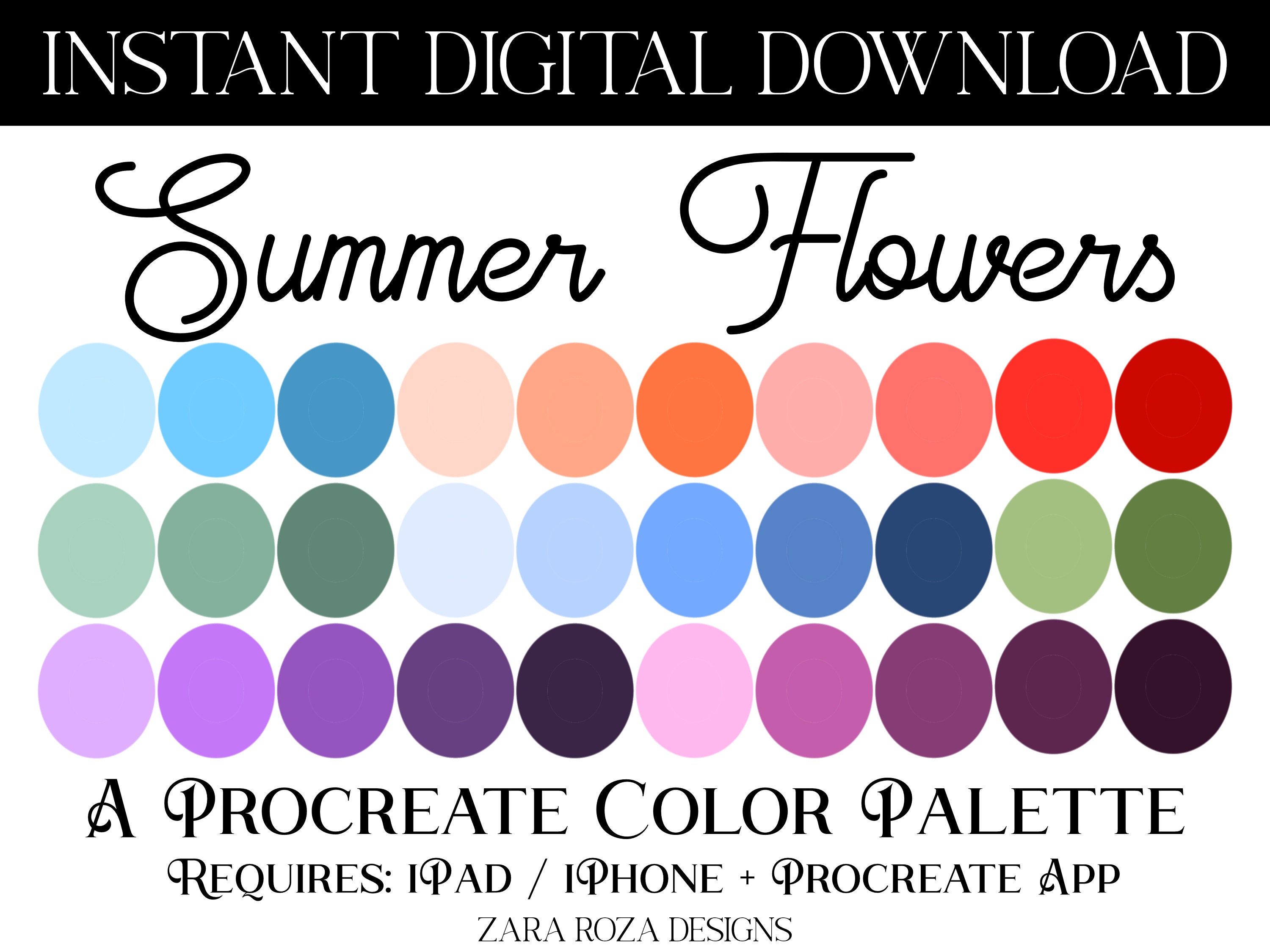 20 Procreate Color Palette Bundle Pack Vol 39 Set Digital Art Goth Retro Vintage Boho Yellow