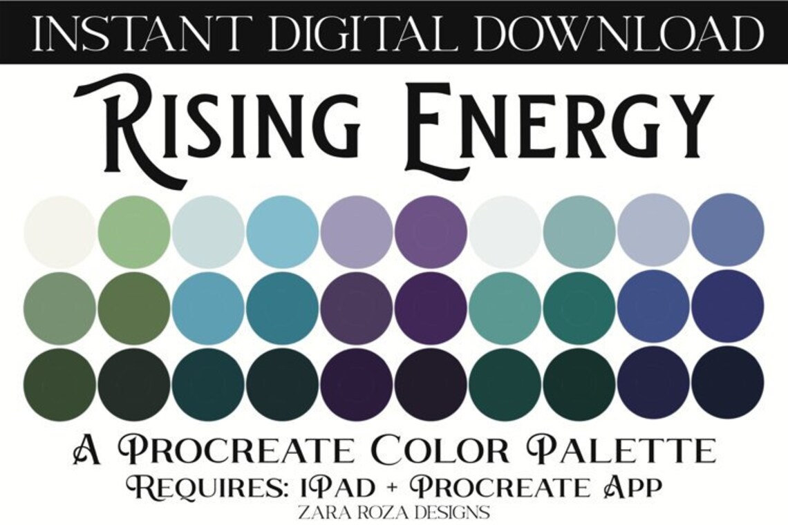 20 Procreate Color Palette Bundle Pack VOL. 35 Set Goth Retro Vintage ...