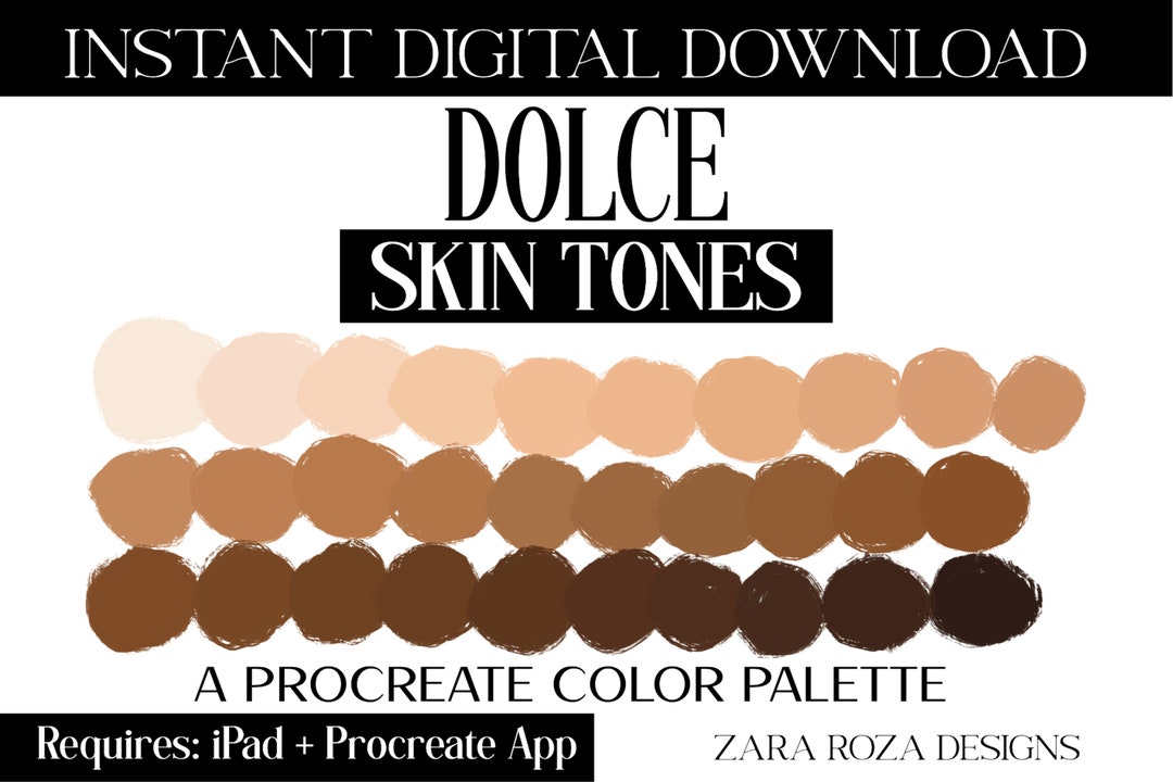 Skin Tones Procreate Color Palette Face Portrait Art Nude Makeup
