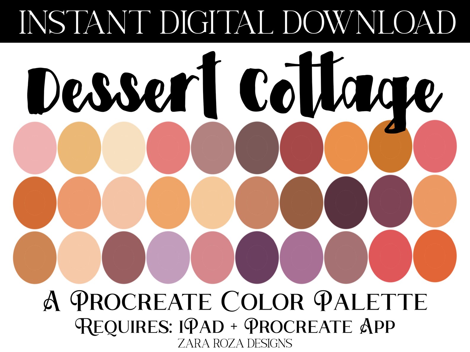 20 Procreate Color Palette Bundle Pack - VOL. 20 Set - Goth Retro ...
