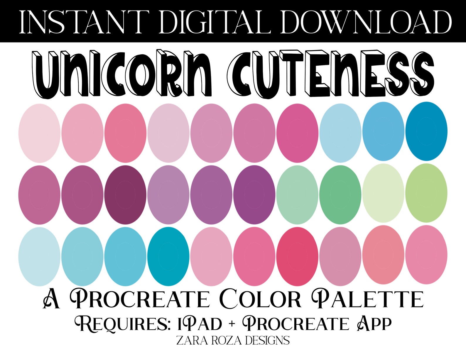 20 Procreate Color Palette Bundle Pack - VOL. 4 Set - Retro Vintage ...
