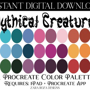 20 Procreate Color Palette Bundle Pack - VOL. 20 Set - Goth Retro ...