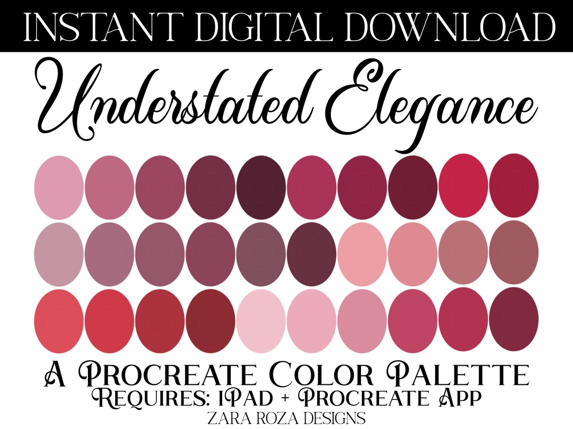 20 Procreate Color Palette Bundle Pack - VOL. 13 Set - Goth Retro ...