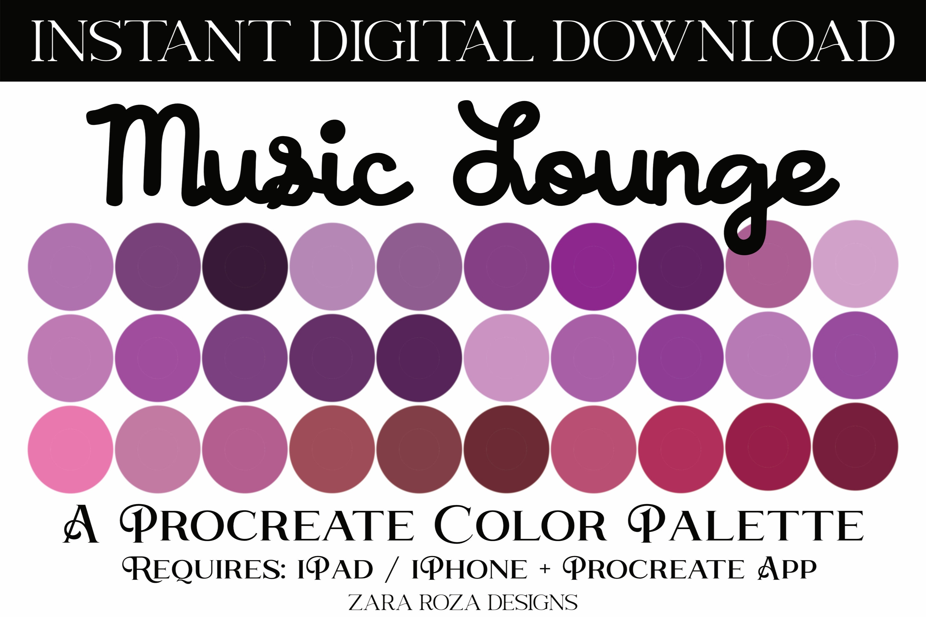 20 Procreate Color Palette Bundle Pack - VOL. 29 Set - Retro Vintage ...