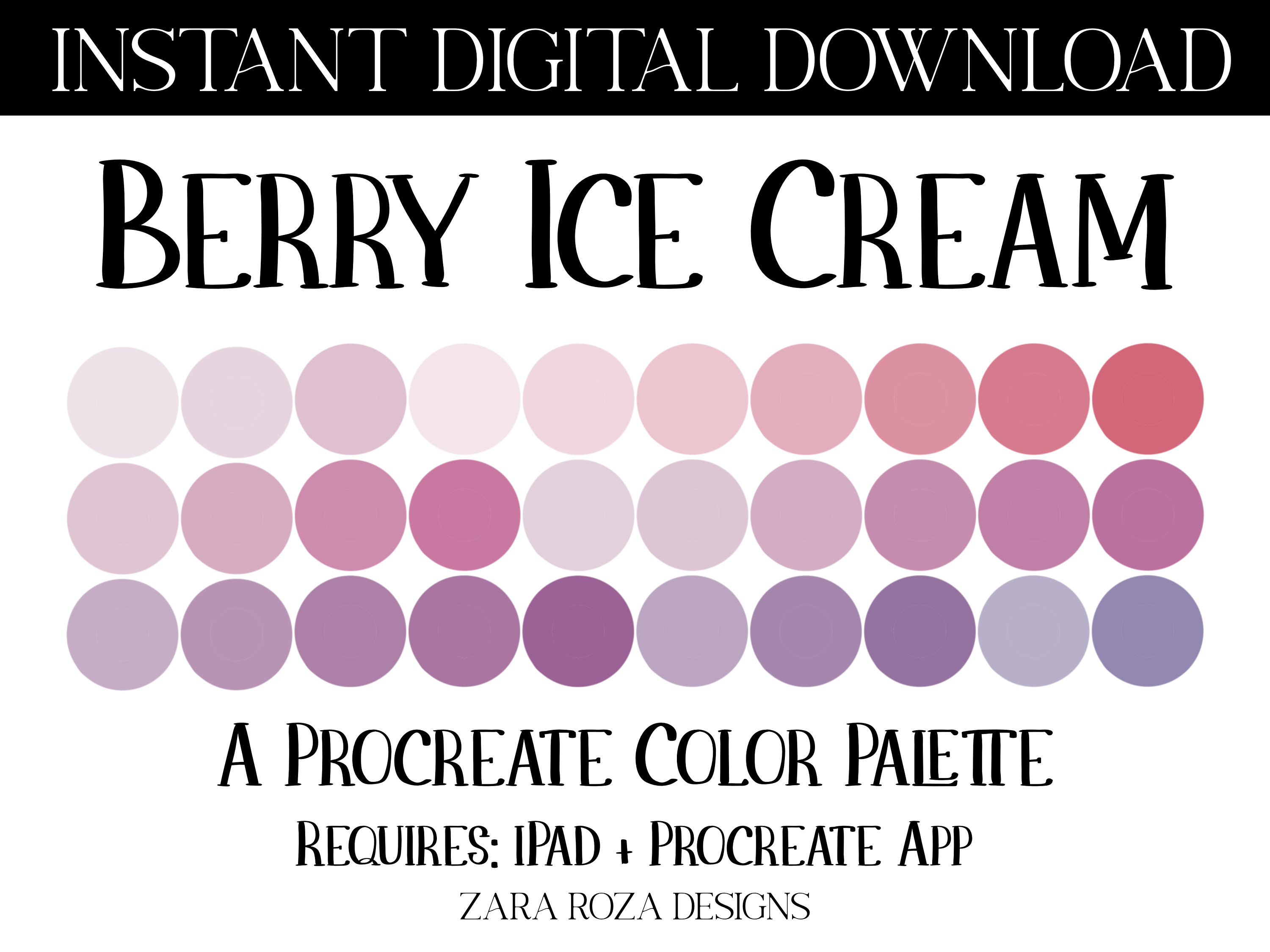 20 Procreate Color Palette Bundle Pack VOL. 5 Set Goth Retro Vintage ...