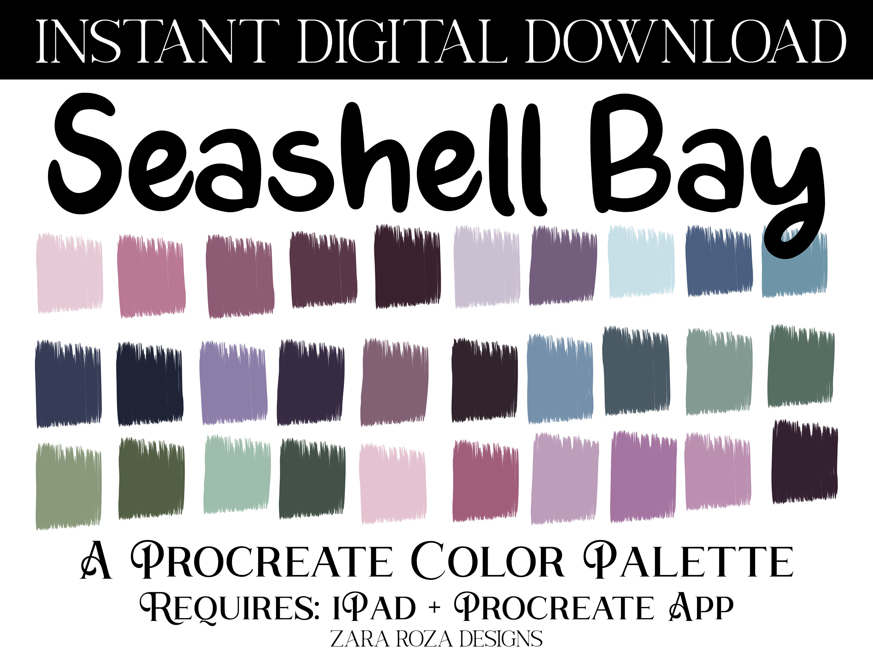20 Procreate Color Palette Bundle Pack - VOL. 24 Set - Retro Vintage ...