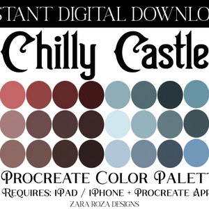 20 Procreate Color Palette Bundle Pack - VOL. 38 Set - Goth Retro ...