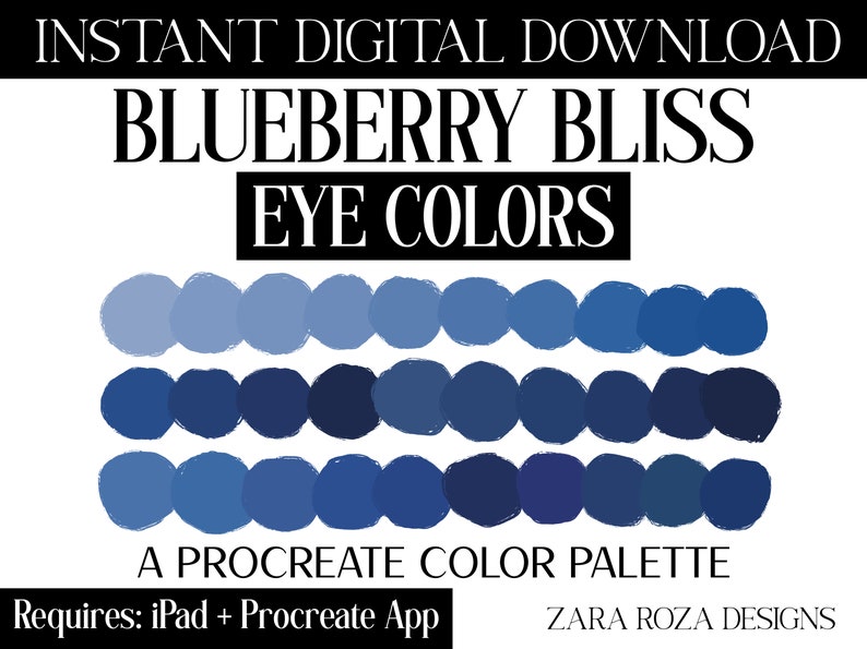 BIG BUNDLE 22 Procreate Eye Color Palette Collection Pack Set: Natural ...