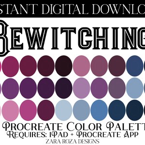 20 Procreate Color Palette Bundle Pack - VOL. 14 Set - Goth Retro ...