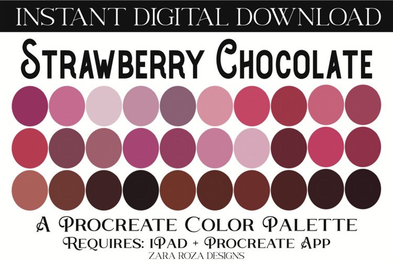 20 Procreate Color Palette Bundle Pack VOL. 30 Set Retro Vintage ...