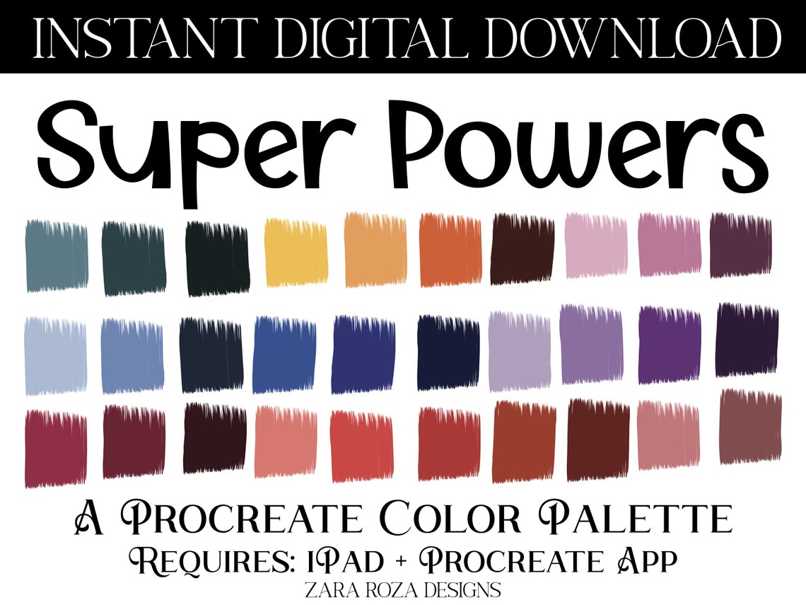 20 Procreate Color Palette Bundle Pack - VOL. 25 Set - Retro Vintage ...