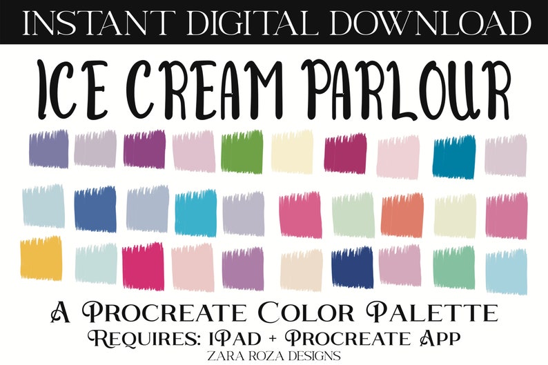 20 Procreate Color Palette Bundle Pack - VOL. 24 Set - Retro Vintage ...
