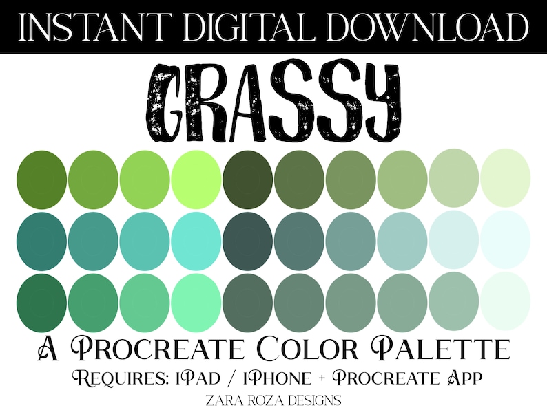 20 Procreate Color Palette Bundle Pack VOL. 40 Set Goth Retro Vintage ...