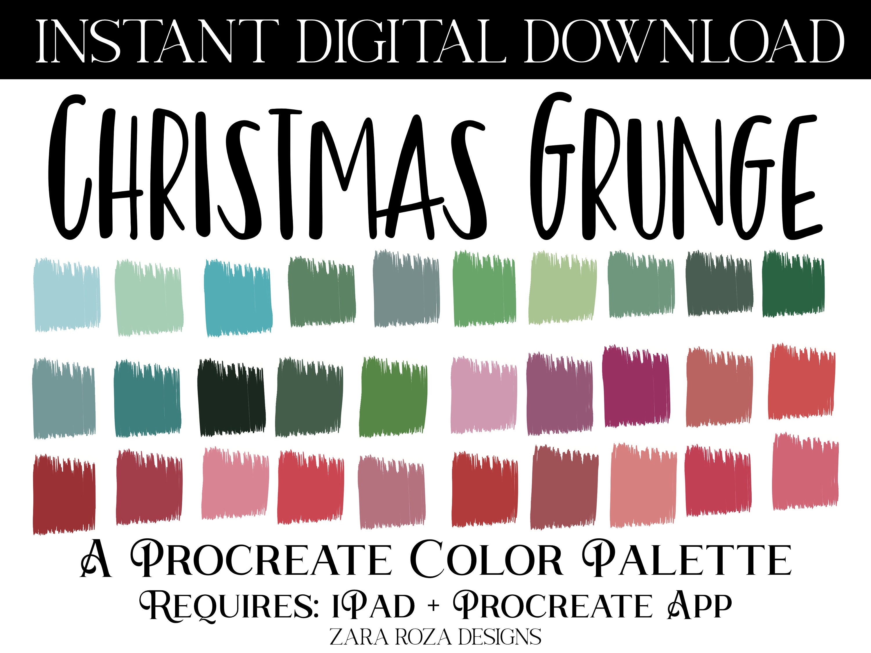 20 Procreate Color Palette Bundle Pack - VOL. 25 Set - Retro Vintage ...
