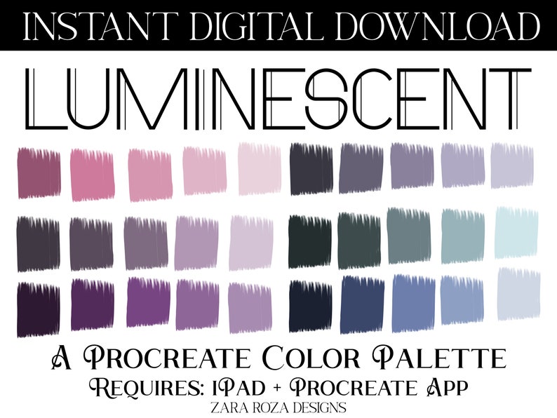 20 Procreate Color Palette Bundle Pack - VOL. 24 Set - Retro Vintage ...