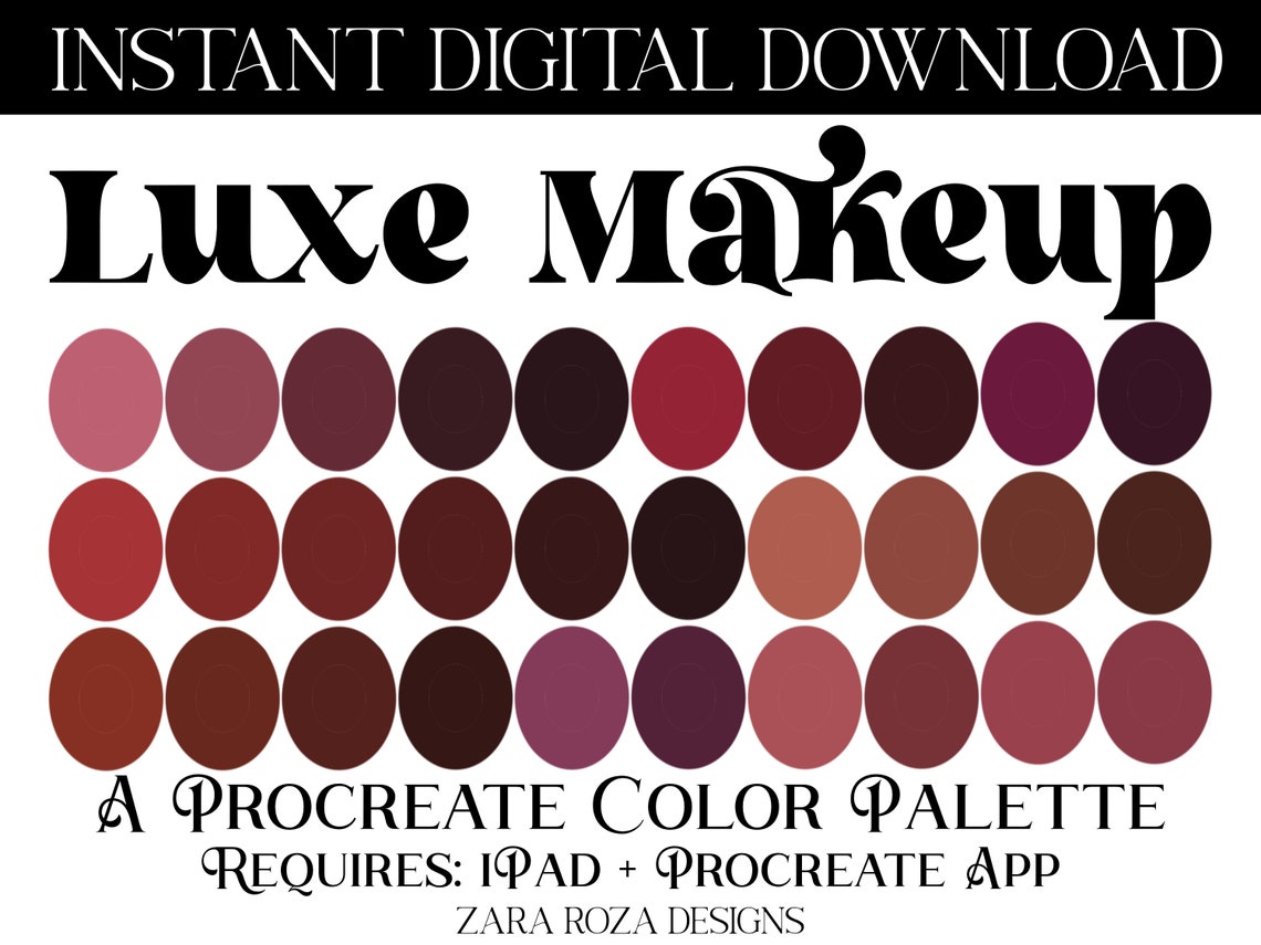 20 Procreate Color Palette Bundle Pack VOL. 3 Set, Goth Retro Vintage ...